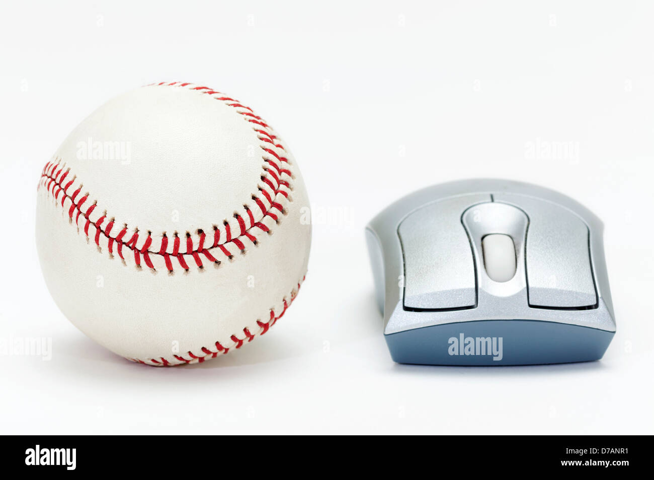 Baseball and a Wireless Computer Mouse Stock Photo - Alamy