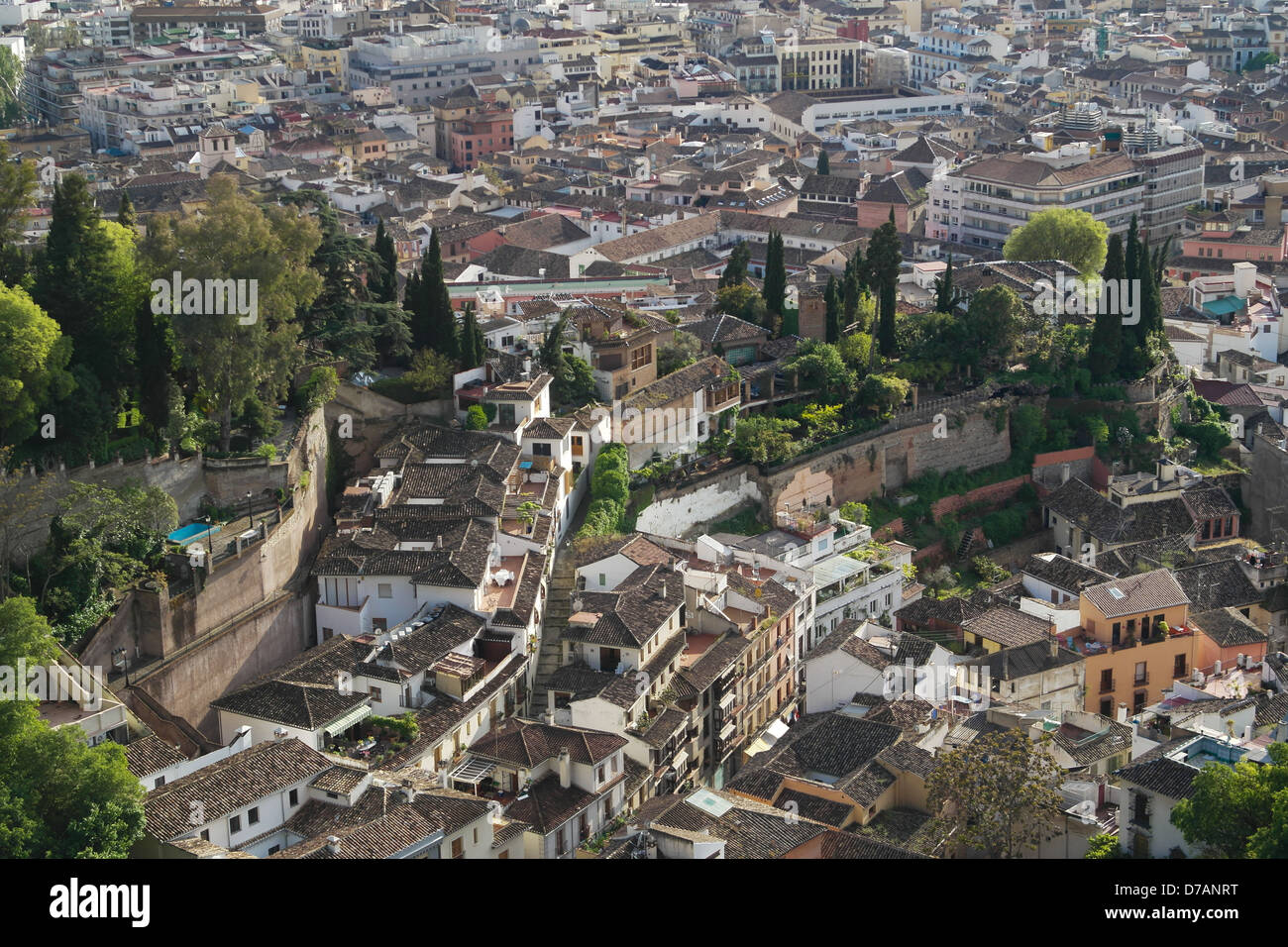 Bird's eye view of Granada, Andalucia Stock Photo - Alamy