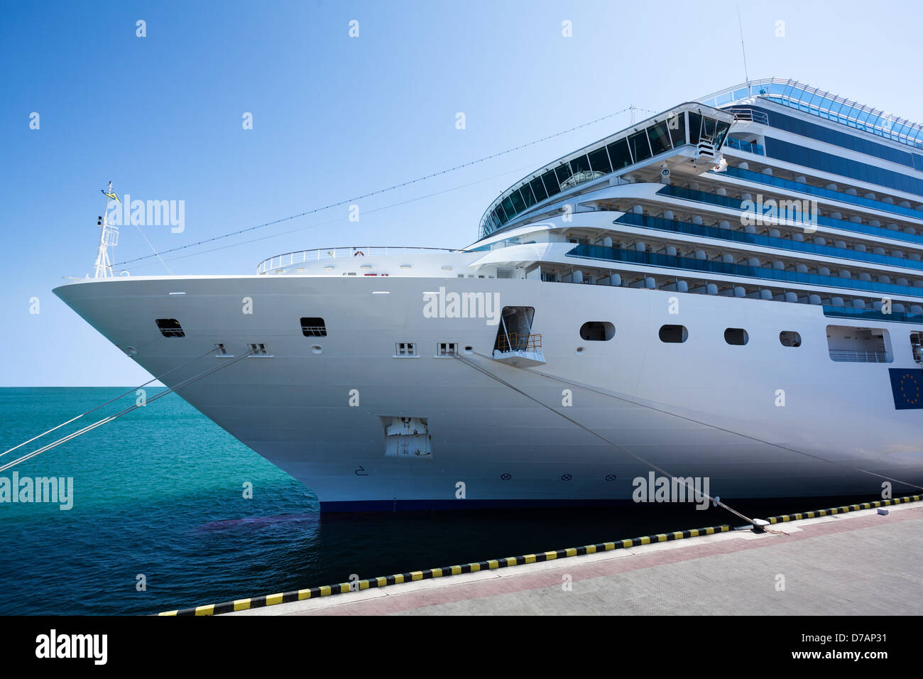 passenger ship bow big moored Stock Photo - Alamy