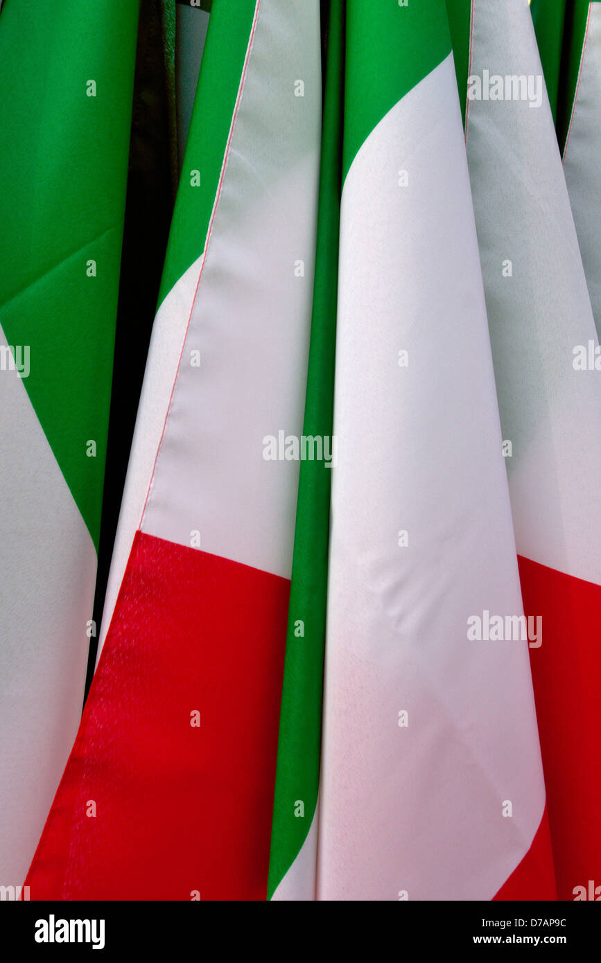 Close up grouping Italian flags Stock Photo - Alamy