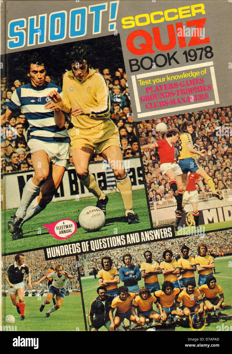 A 1978 annual quiz book focused on football, featuring questions and ...