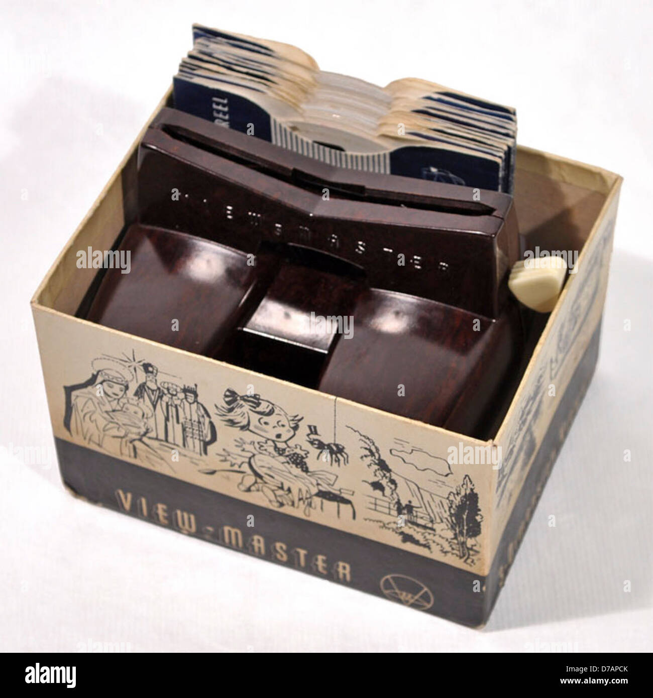 A vintage View-Master box, showcasing the iconic 3D image viewer that ...