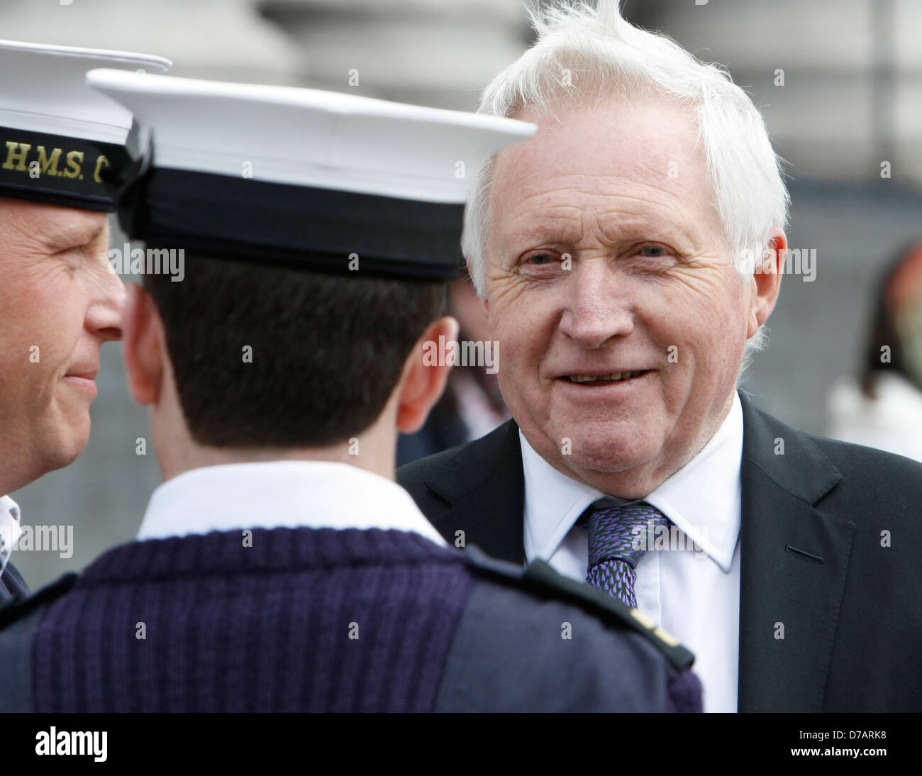 jounalist and broadcaster david dimbleby meets member of the armed ...