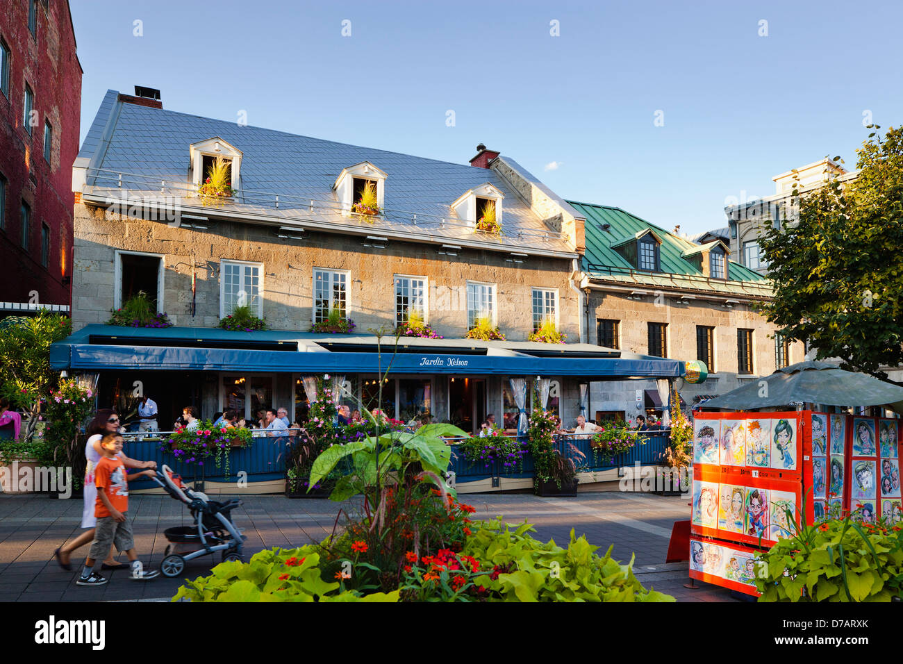 People And Terrace At Place Jacques Cartier, Old Montreal, Montreal ...