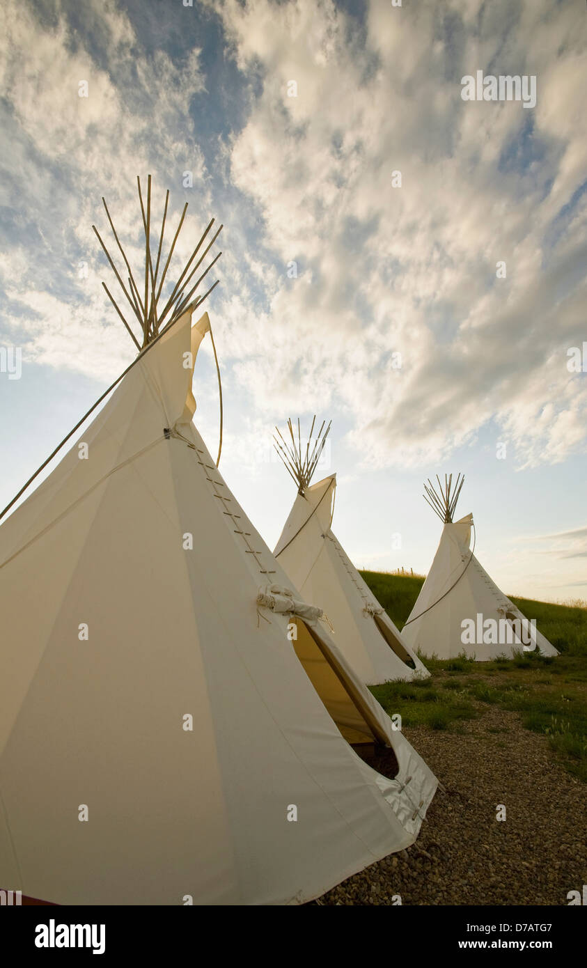 Tipis Just Outside The Grasslands National Park; Val Marie Saskatchewan ...