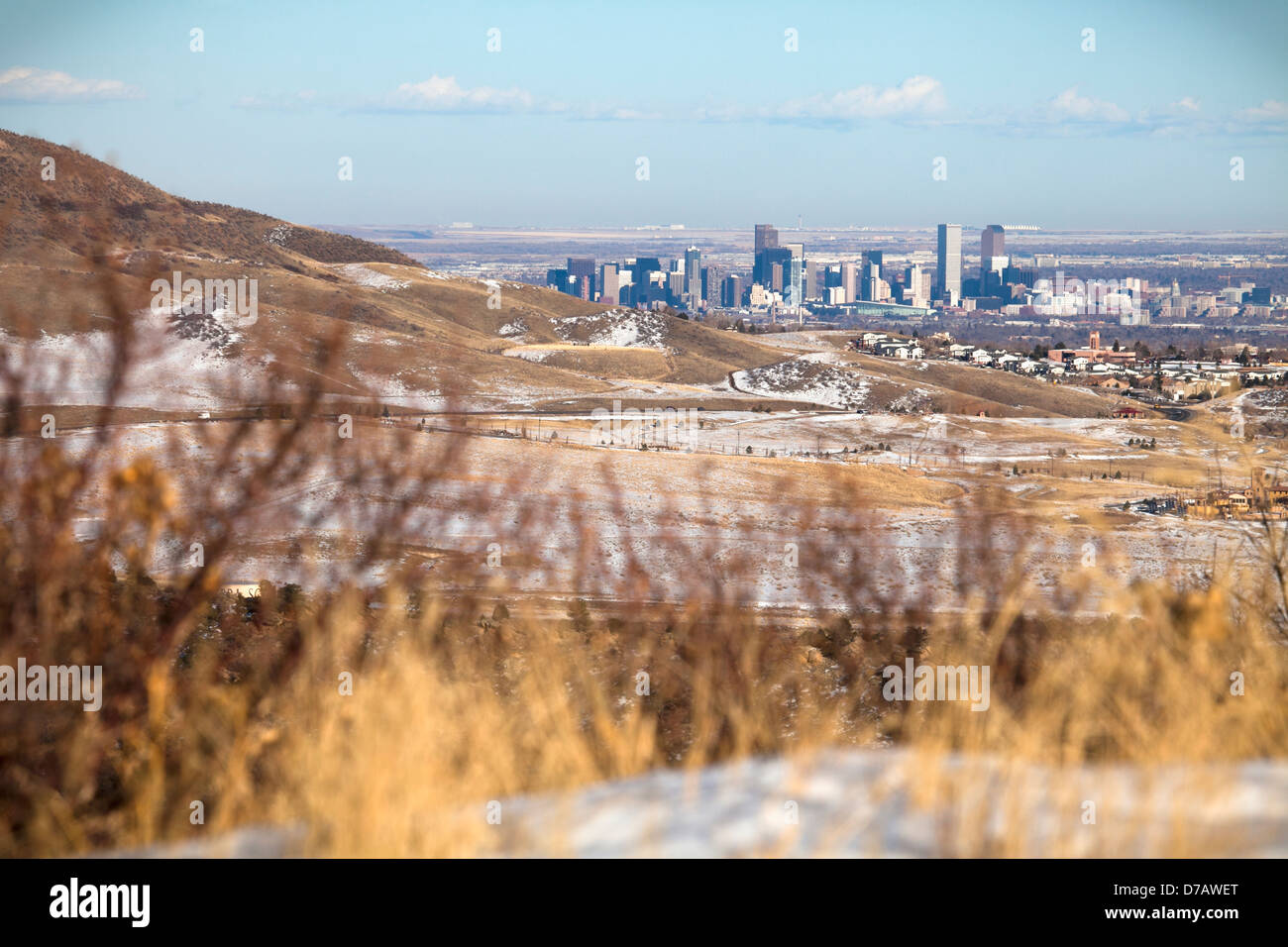Denver Skyline As Seen From Red Rocks Amphitheater;Denver Colorado ...