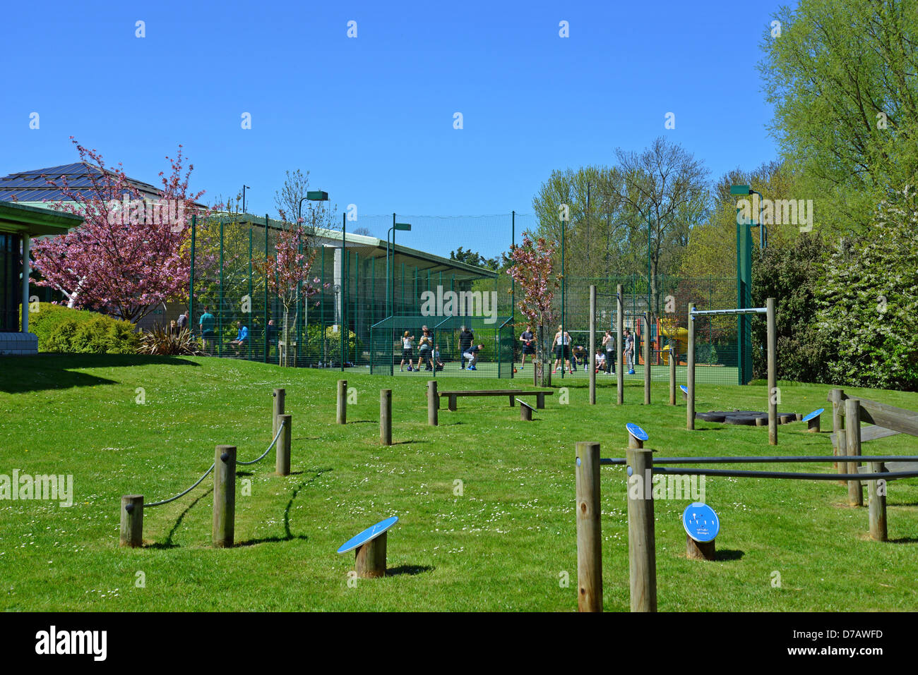 Outdoor exercise circuit lawn at Windsor Leisure Centre, Windsor ...