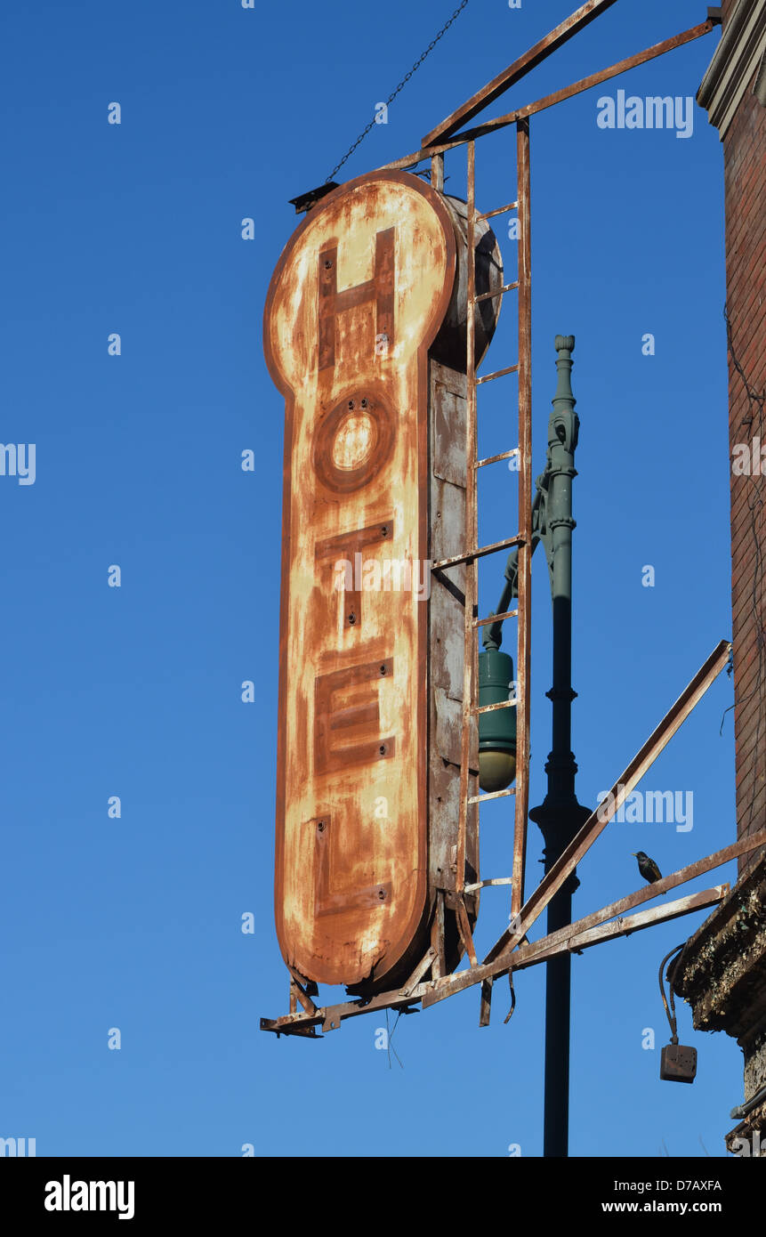 Abandoned Hotel sign on the West Side Highway New York City, New York ...