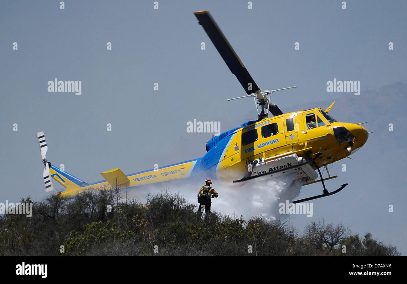 Camarillo, CA, USA. May 2, 2013. Driven by dry conditions, strong winds ...