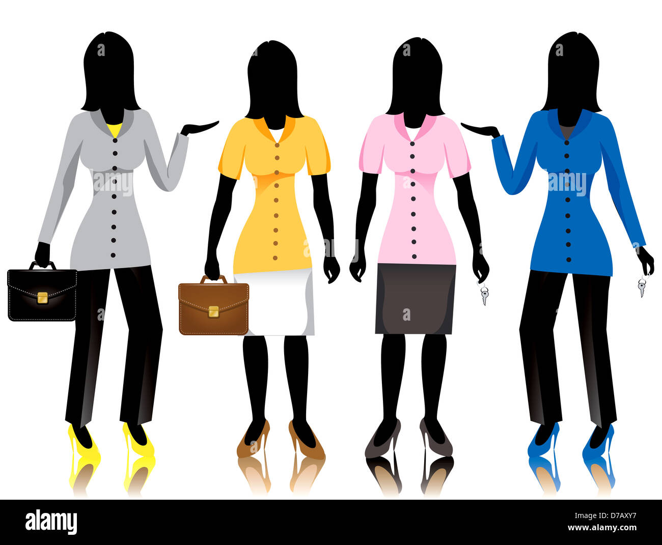 Illustration career girl hi-res stock photography and images - Alamy