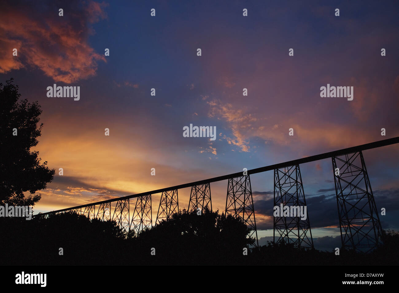 High level bridge on canadian pacific railway's crowsnest pass ...
