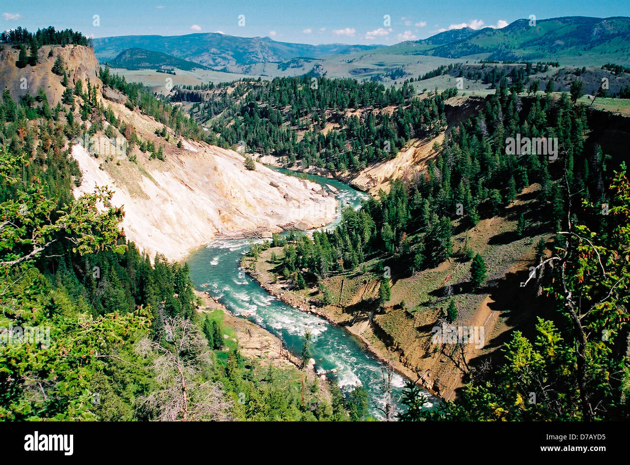 Yellowstone river calcite springs hi-res stock photography and images ...