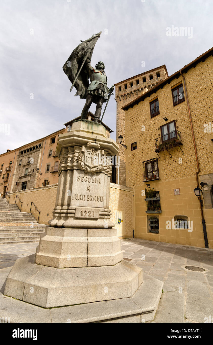 Monument to Juan Bravo (1483 1521) was a leader of the rebel Comuneros ...