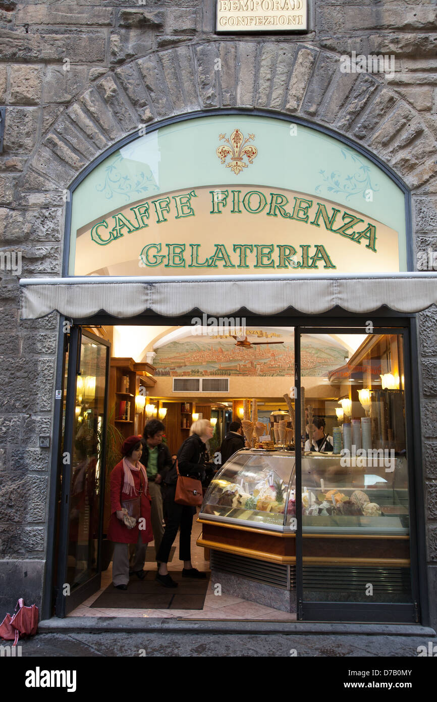 Caffe Fiorenza Gelateria in Florence, Italy Stock Photo - Alamy