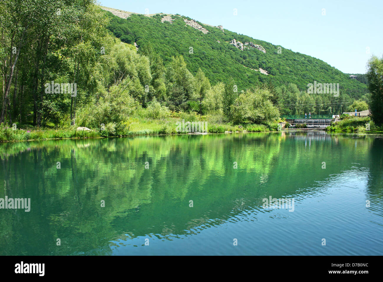 Lake in Armenian mountain city Jermuk Stock Photo - Alamy