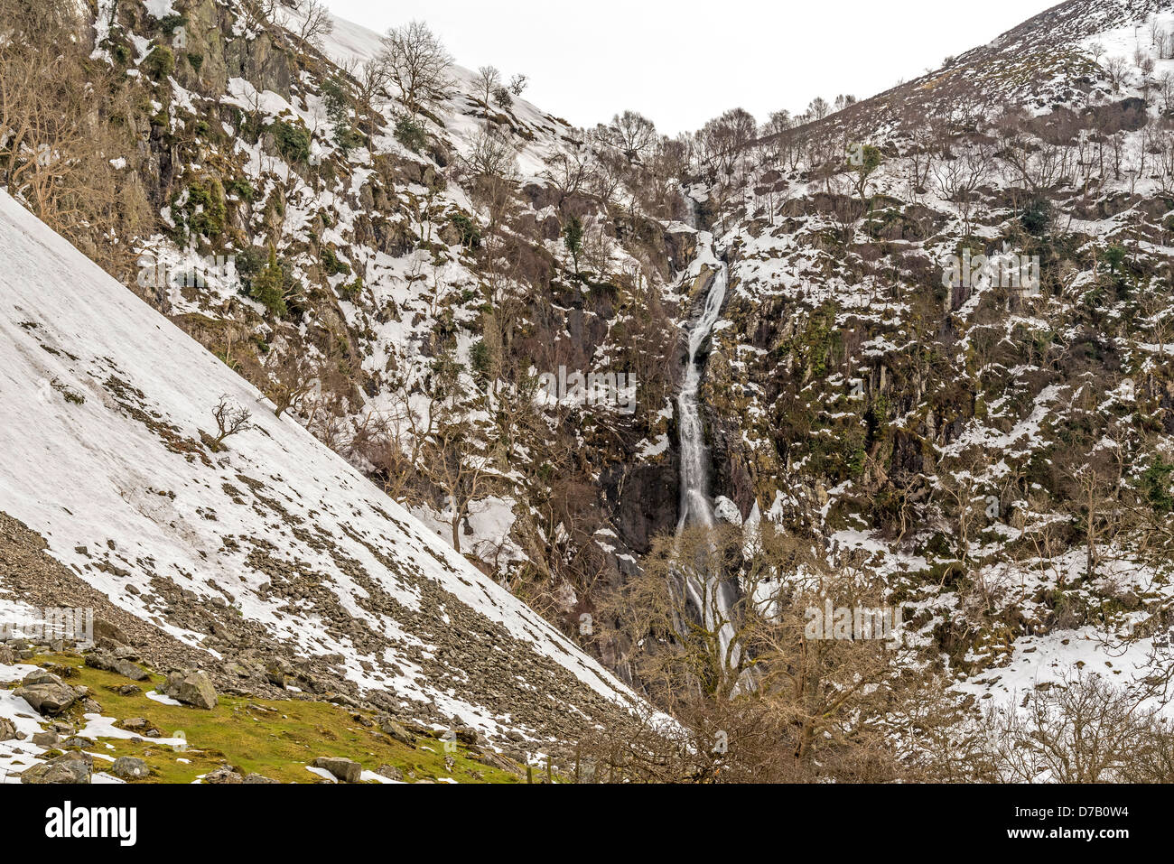 Pistyll Rhaeadr waterfall near Penmaenmawr North Wales known locally as ...