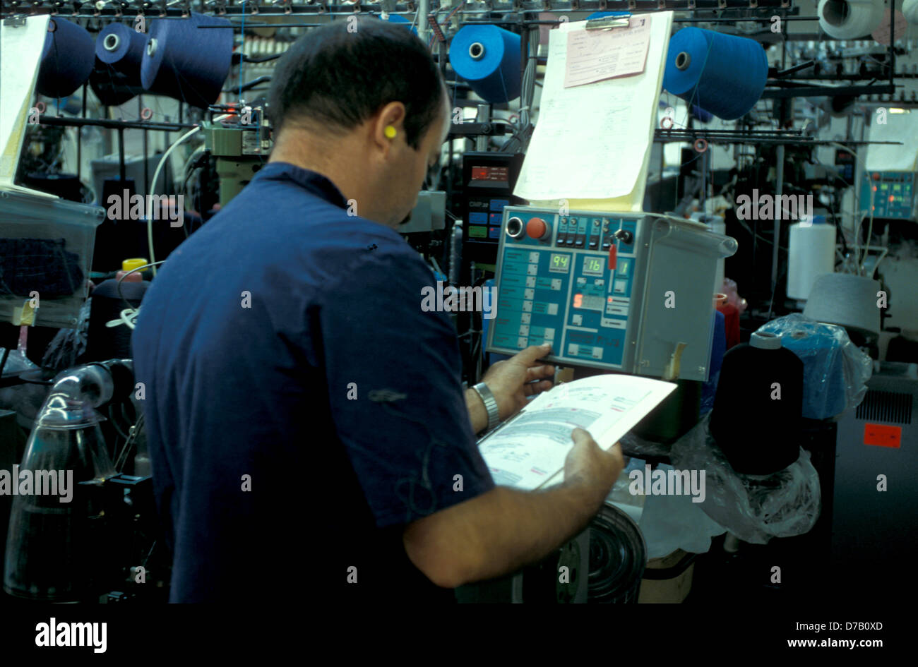 Textile production worker Stock Photo - Alamy