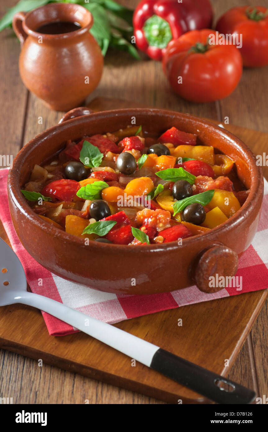 Peperonata Italian pepper stew Italy Food Stock Photo - Alamy