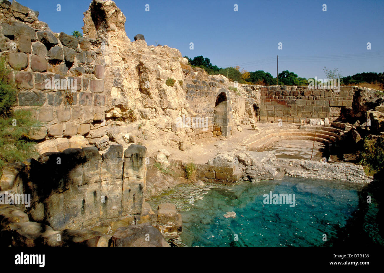 Roman bathes at Hamat Gader in the golan Stock Photo - Alamy