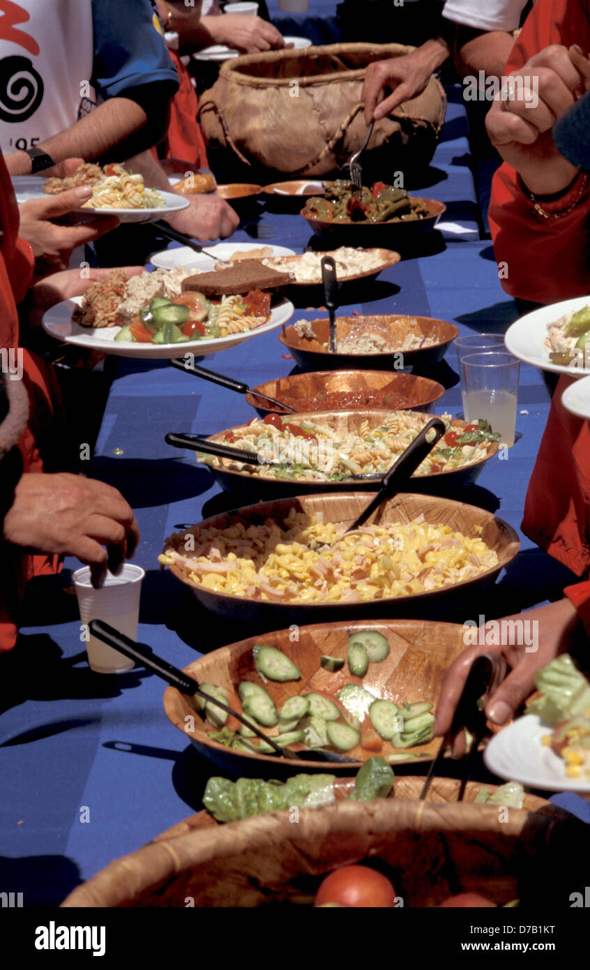 green salad buffet Stock Photo - Alamy