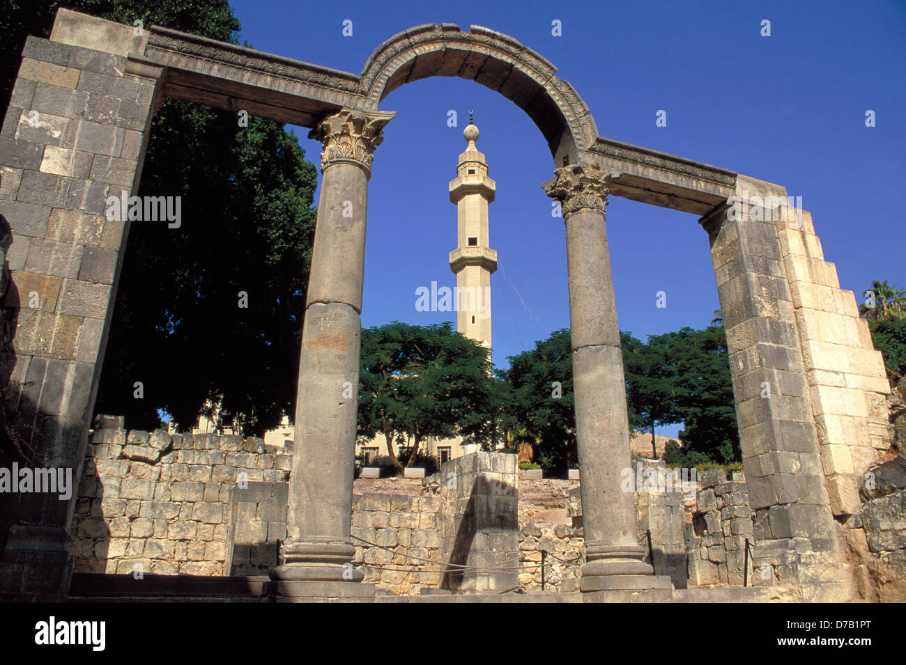 Roman bathes in Hamat Gader Stock Photo - Alamy