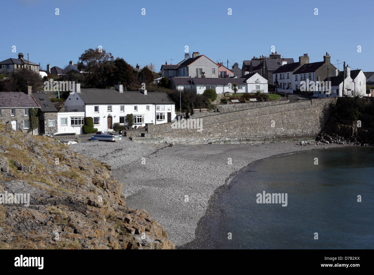 The coastal path, Moelfre Bay area, Anglesey, North Wales, April 2013 ...