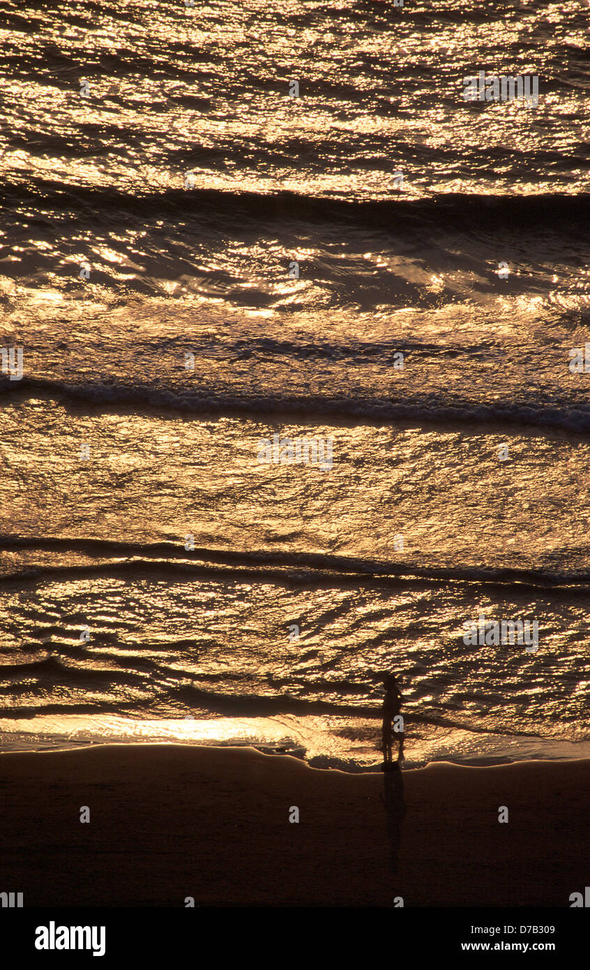walking on the beach of natanya Stock Photo - Alamy
