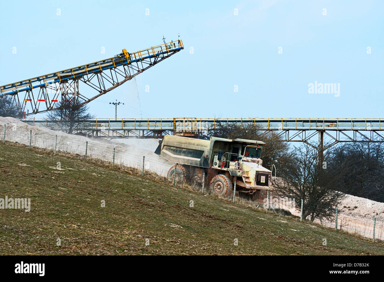 Terex TR35 Dump Truck. Shap Beck Quarry, Shap, Cumbria, England, United ...