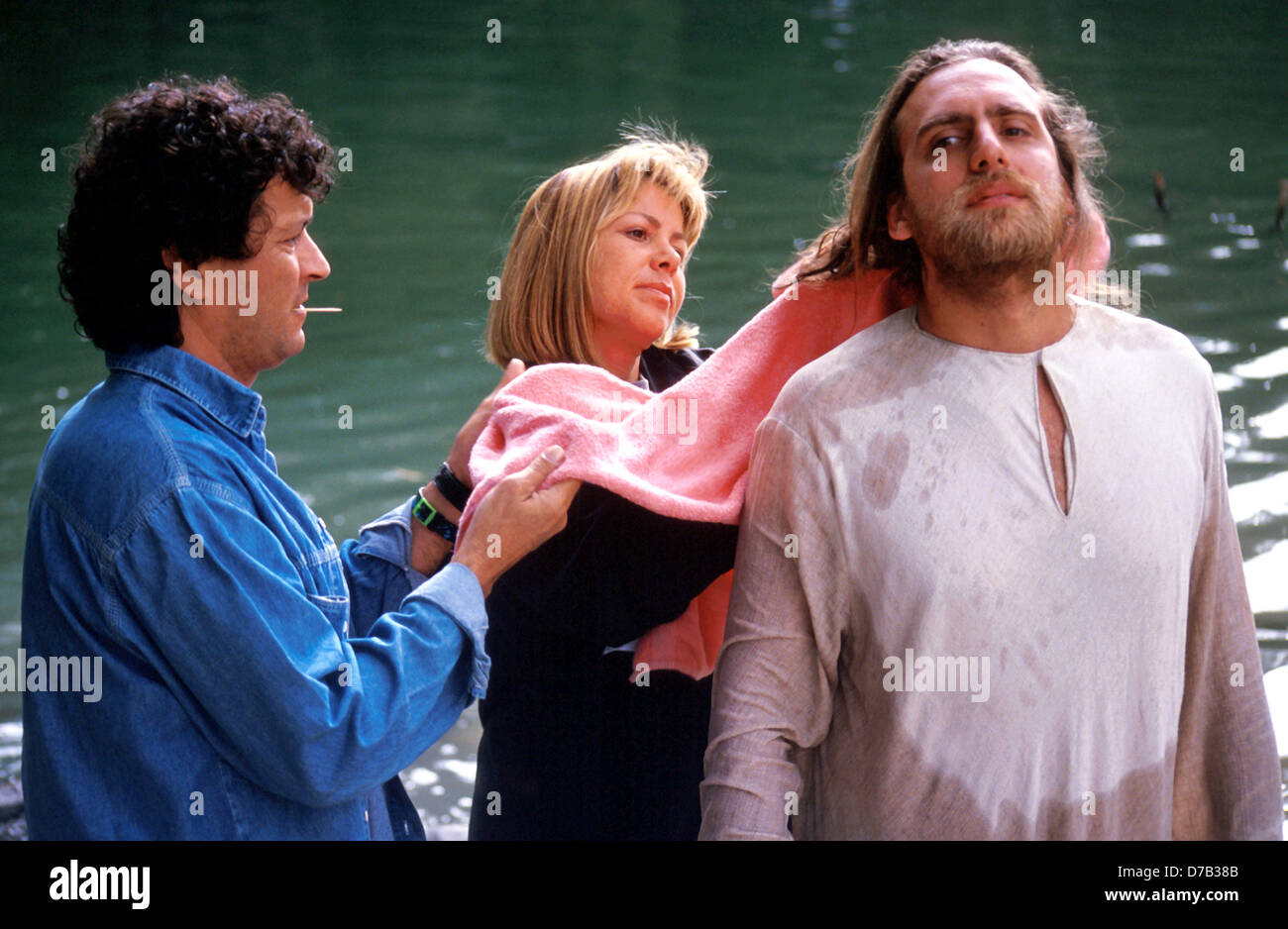 preparing an actor during production of a movie Stock Photo - Alamy