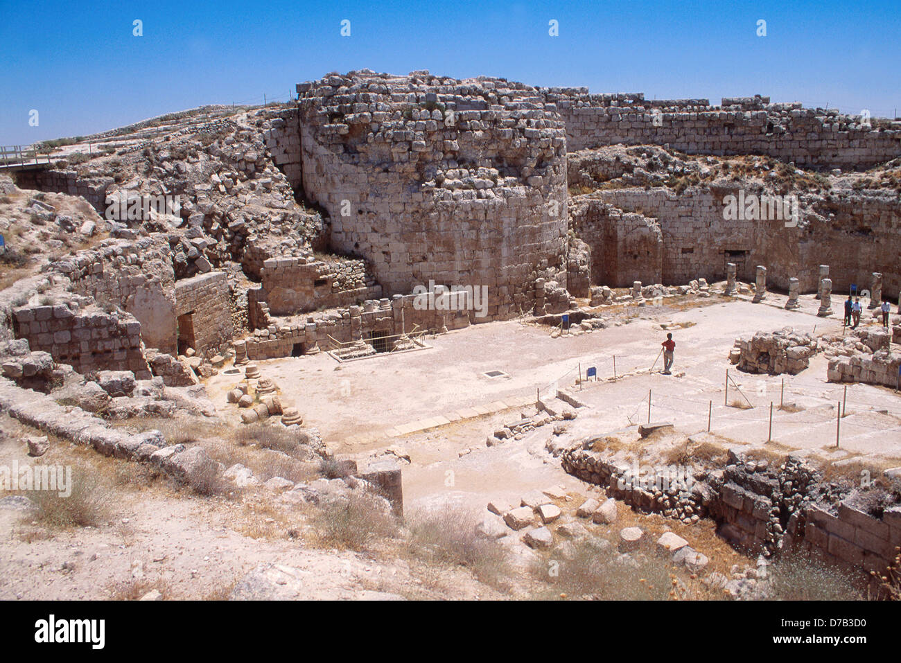 archaeological site of Herodium (Herodion) on the Judean hills Stock ...