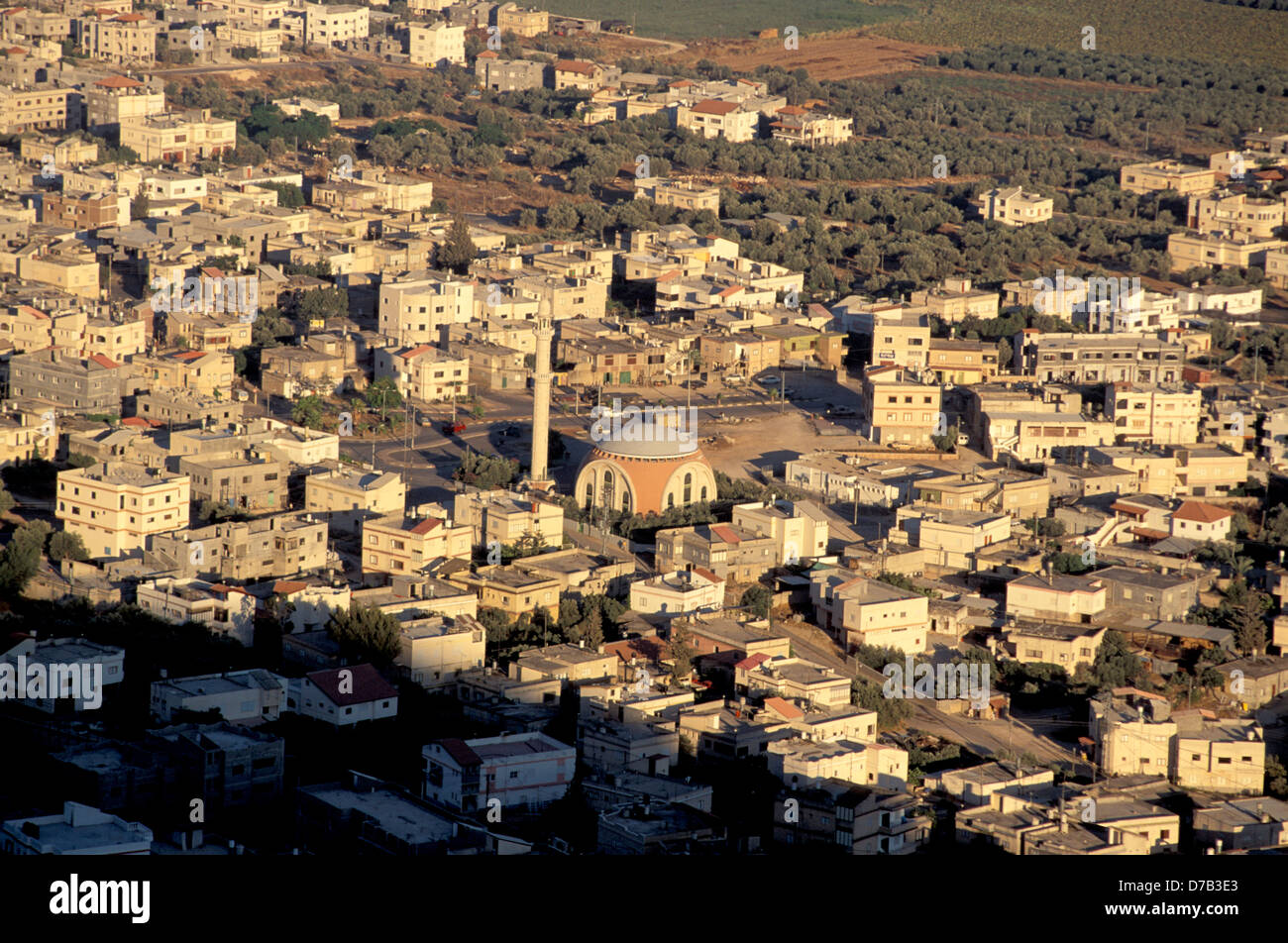 arab village of iksal in lower galilee (View from nazareth Stock Photo ...