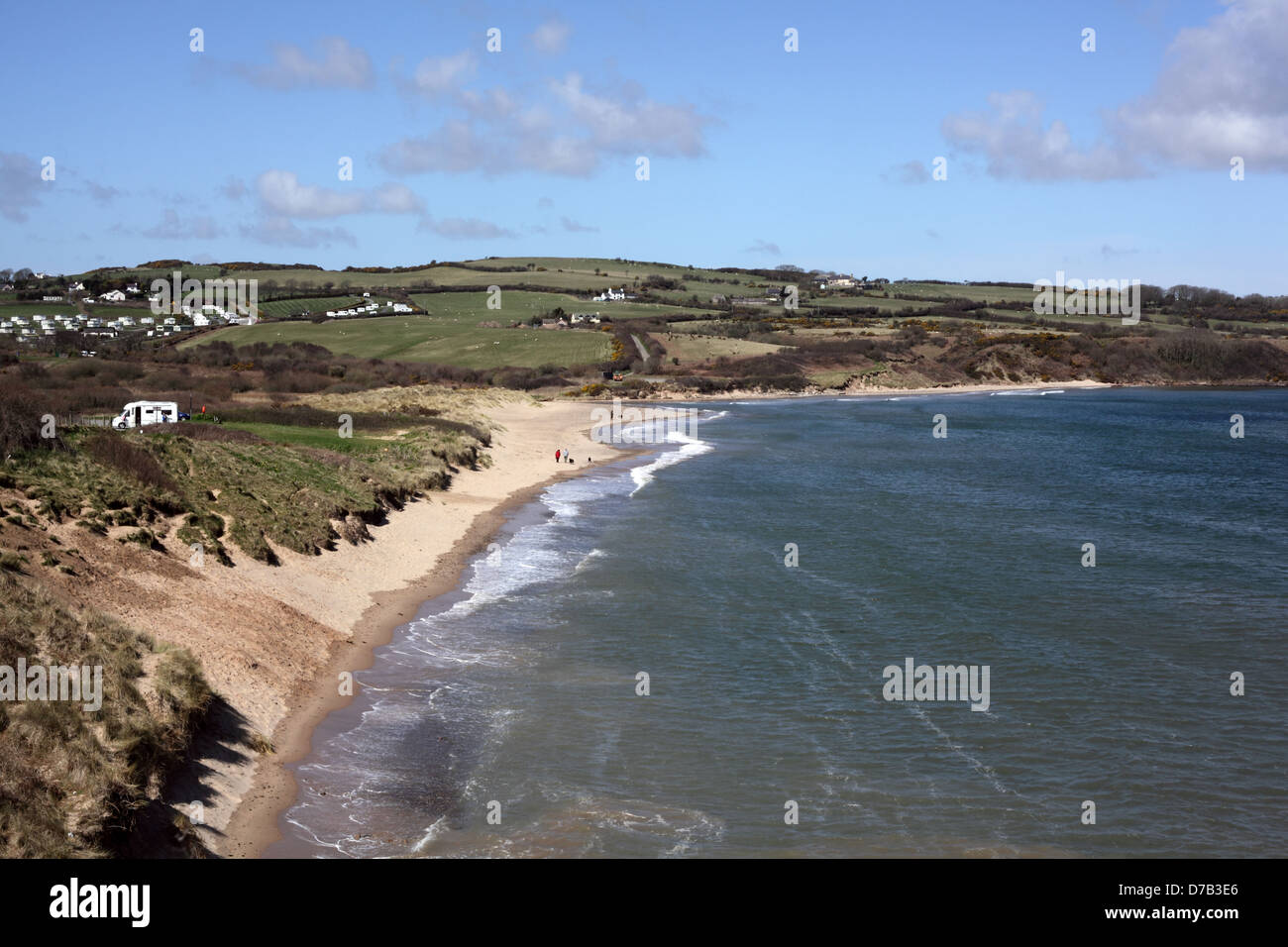 The coastal path, Moelfre Bay area, Anglesey, North Wales, April 2013 ...