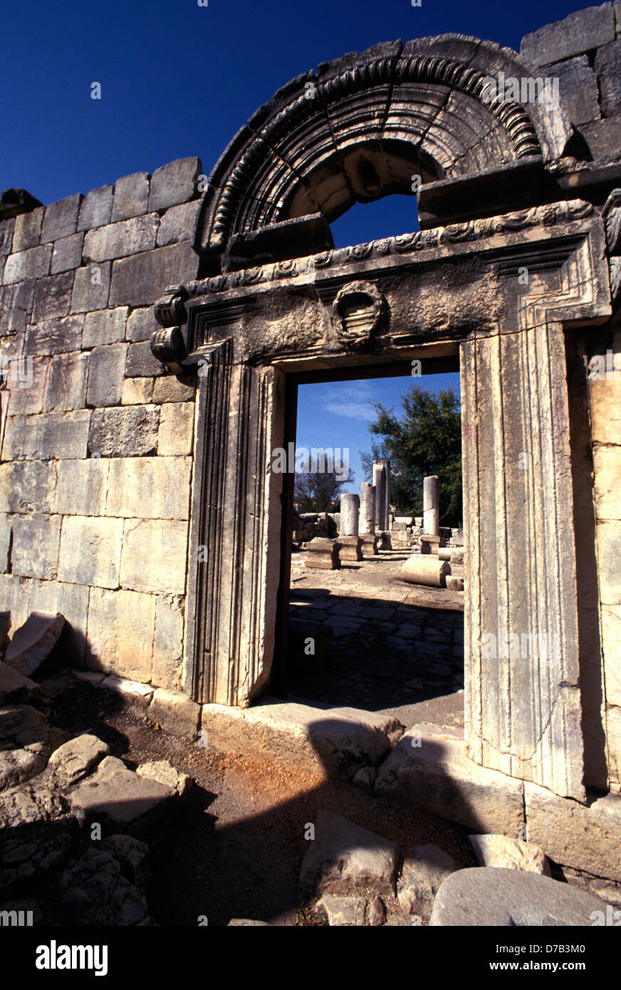 ancient synagogue of baram in the upper galilee Stock Photo - Alamy