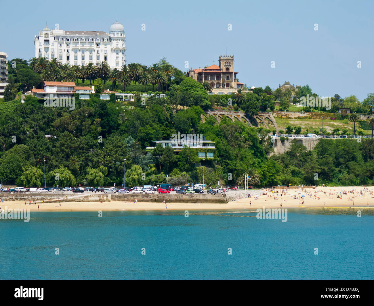 Santander waterfront with harbour facing apartments Stock Photo - Alamy