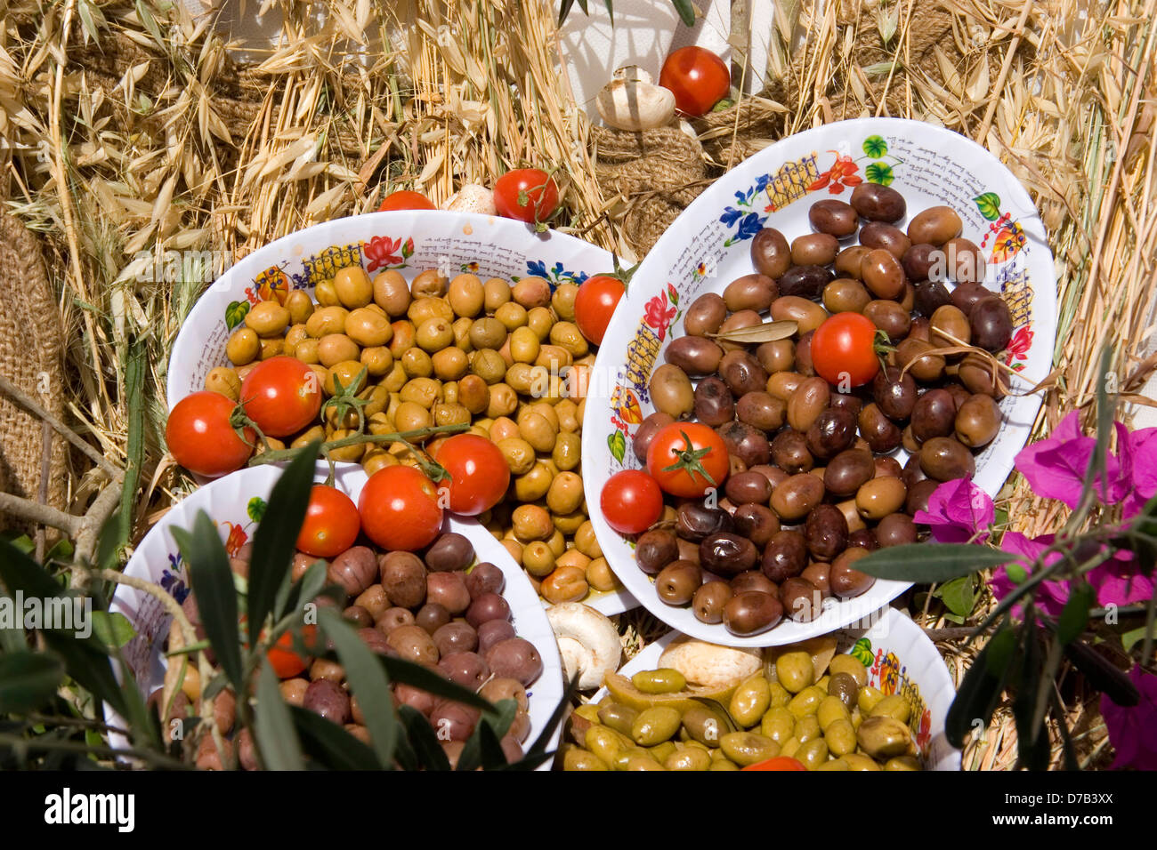 basket of olives at shavuot harvest festival Stock Photo - Alamy