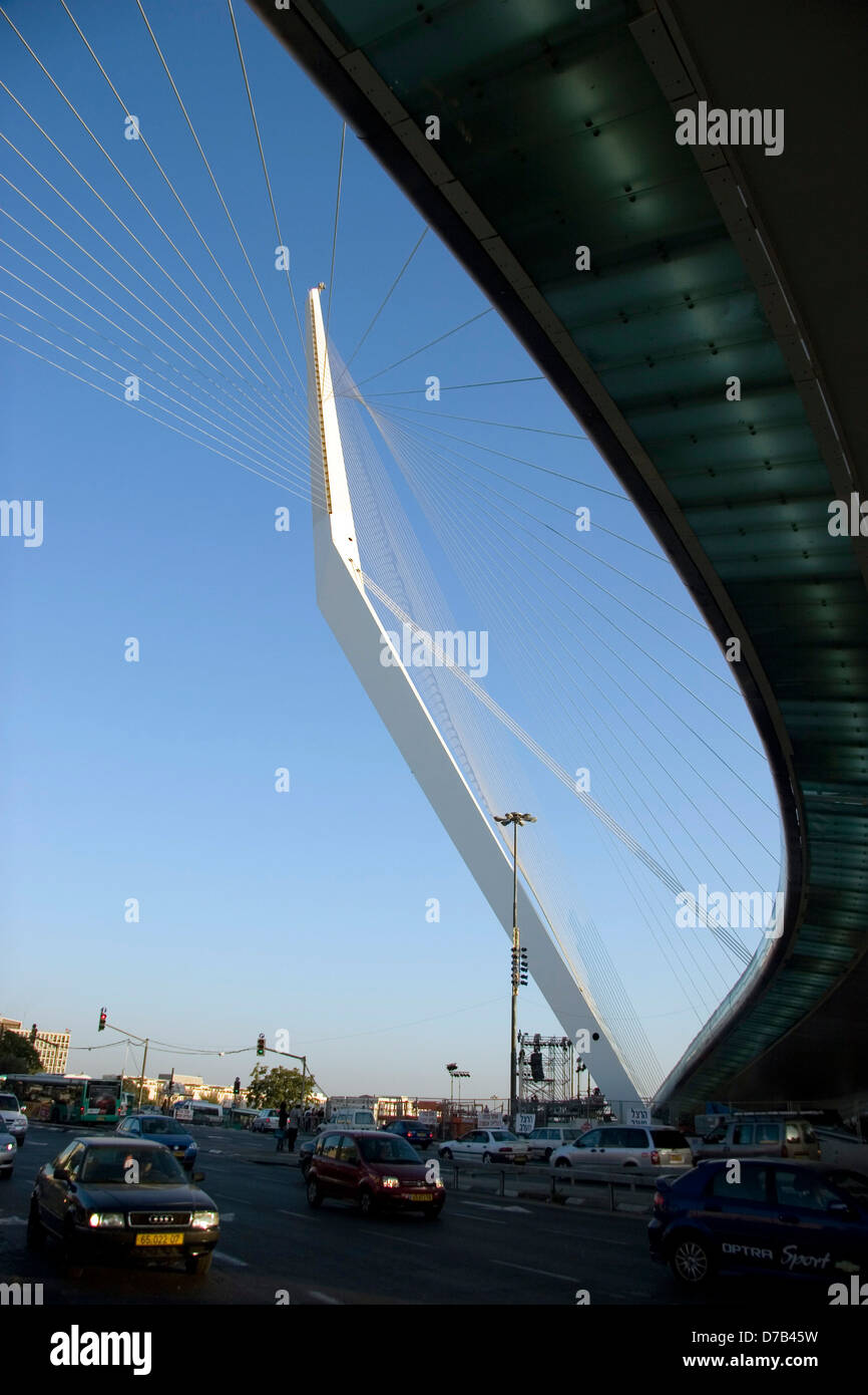 The harp bridge (Gesher Hametarim Stock Photo - Alamy