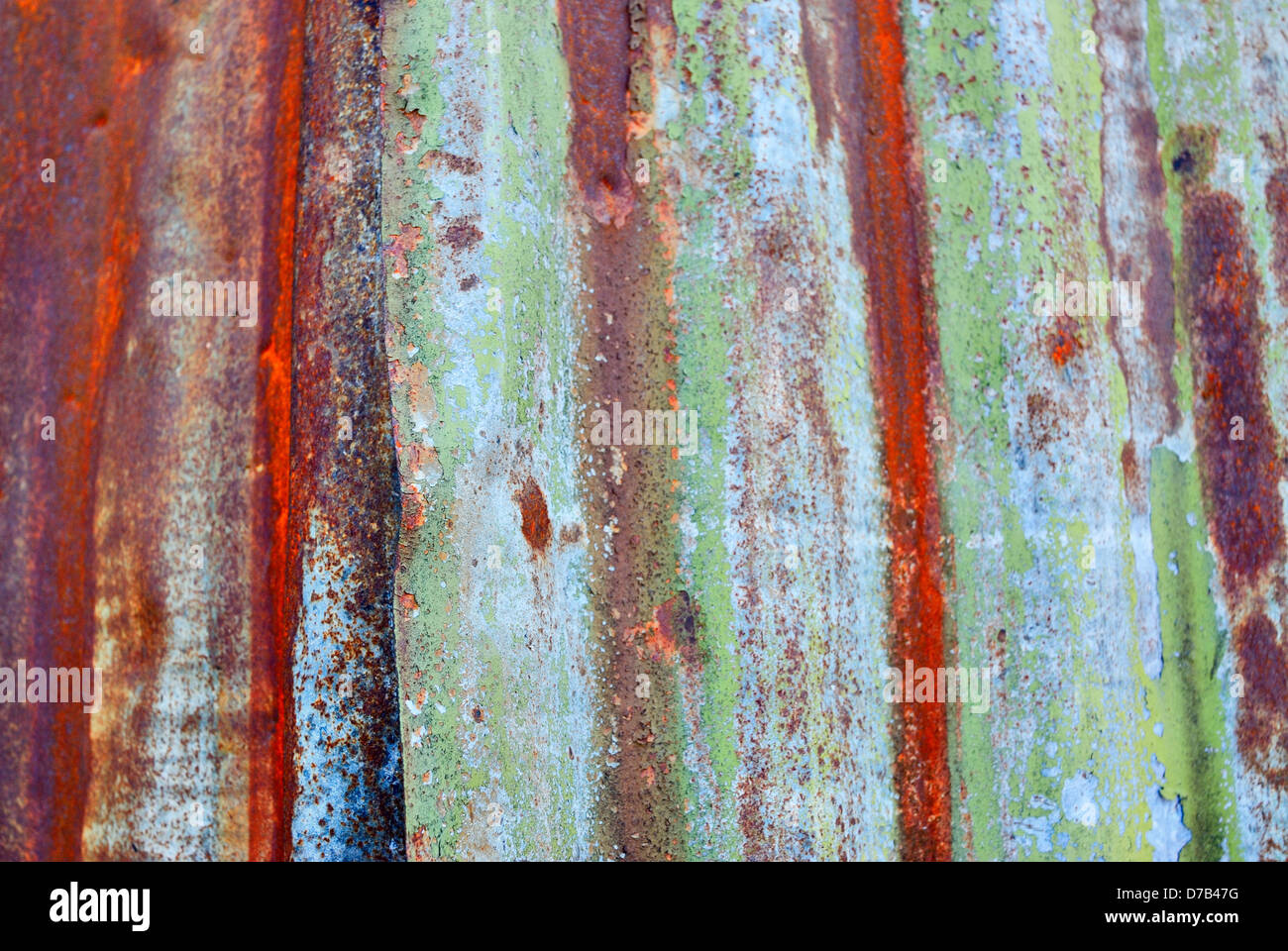 Corrugated iron rusting Stock Photo - Alamy