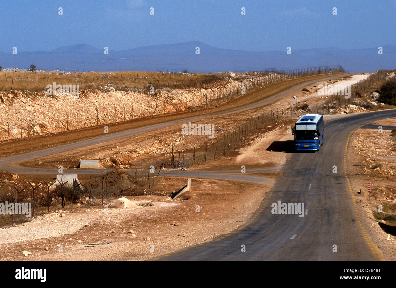 northern road by border at upper galilee Stock Photo - Alamy
