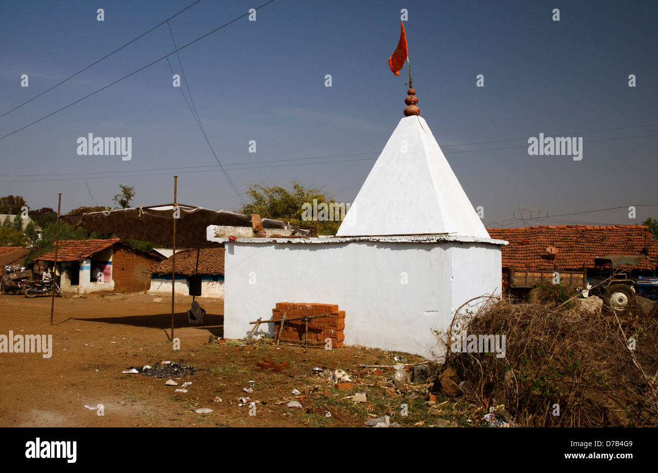 village temple,place of prayer,madhya pradesh,india Stock Photo - Alamy