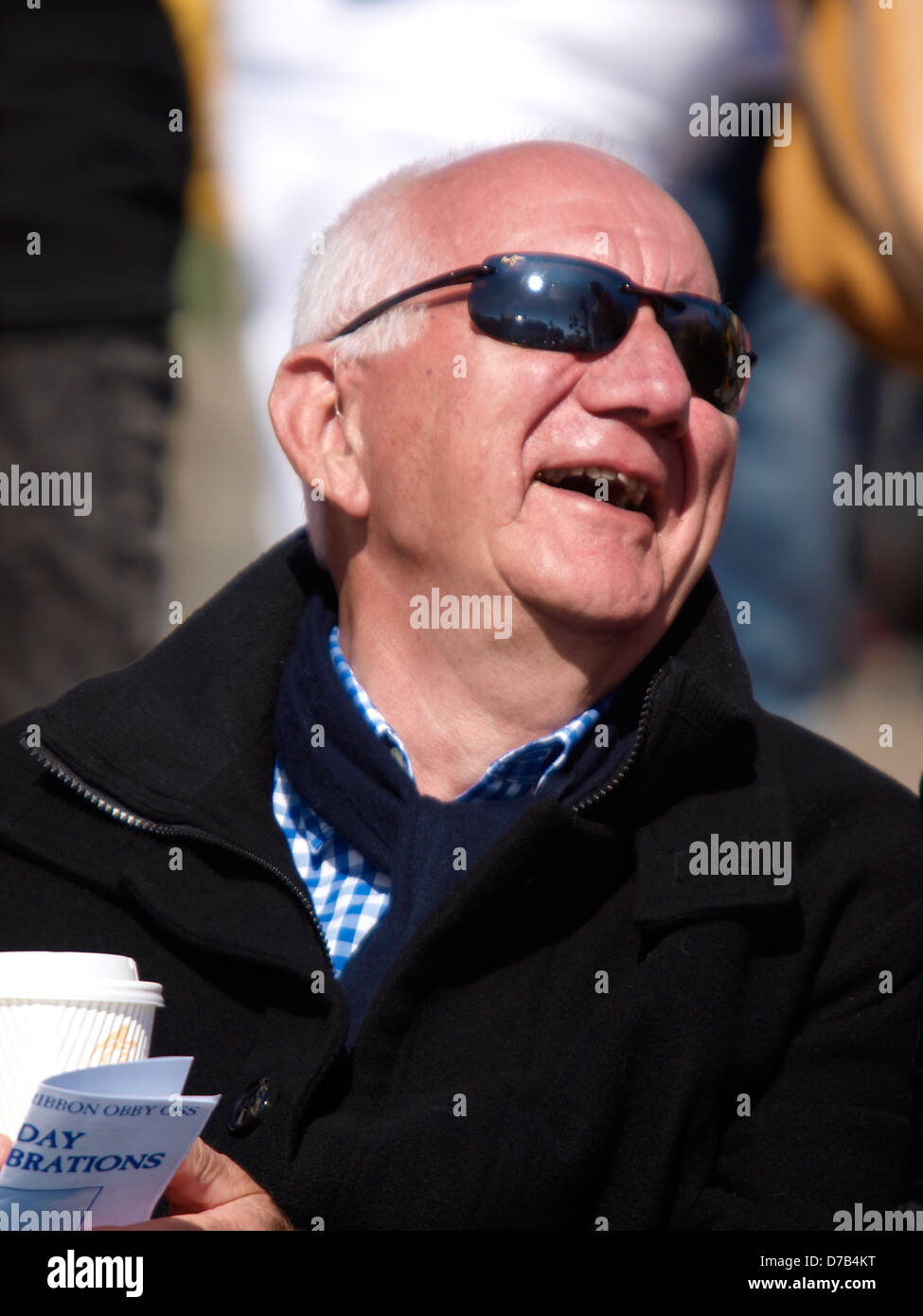 Old man laughing, UK Stock Photo - Alamy