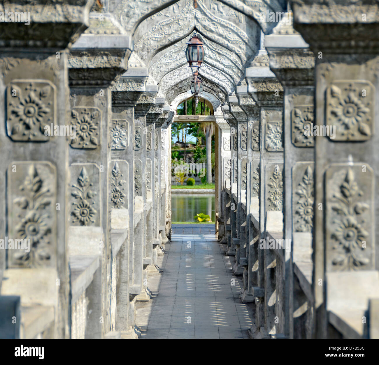Arch Walkway in Tirtagangga Taman Ujung Water Palace - Bali Indonesia ...