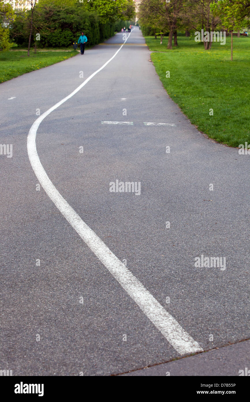 Bicycle path park hi-res stock photography and images - Alamy