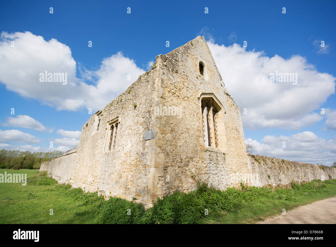 OXFORD, UK. The remains of Godstow Abbey by the River Thames. 2013 ...