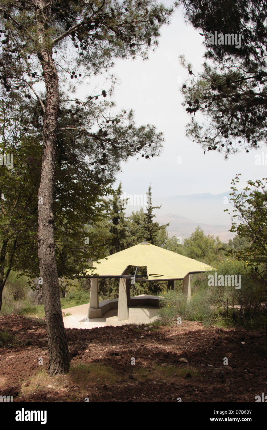 lookout structure at biriya, upper galilee Stock Photo - Alamy