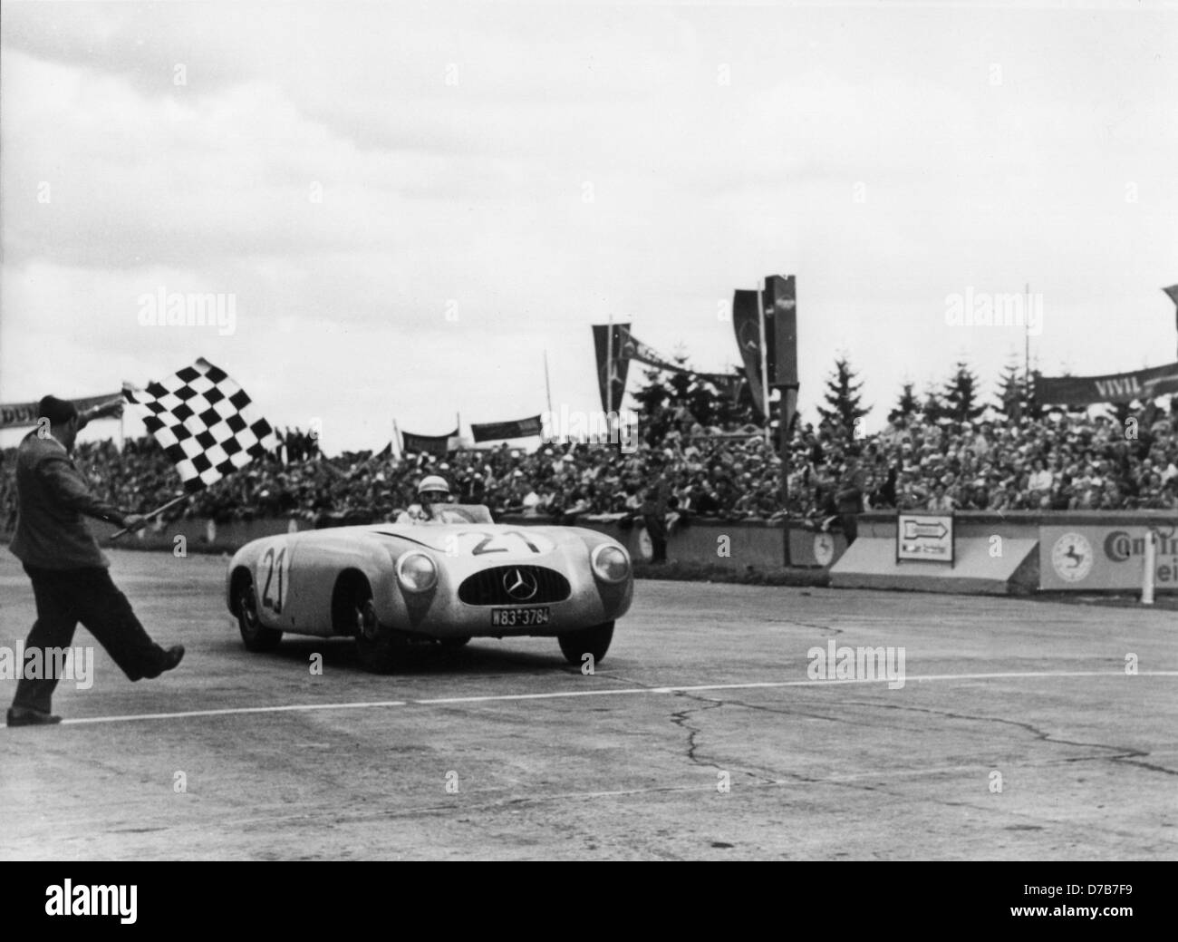 German driver Hermann Lang wins at the Nürburgring on the 3rd of August ...