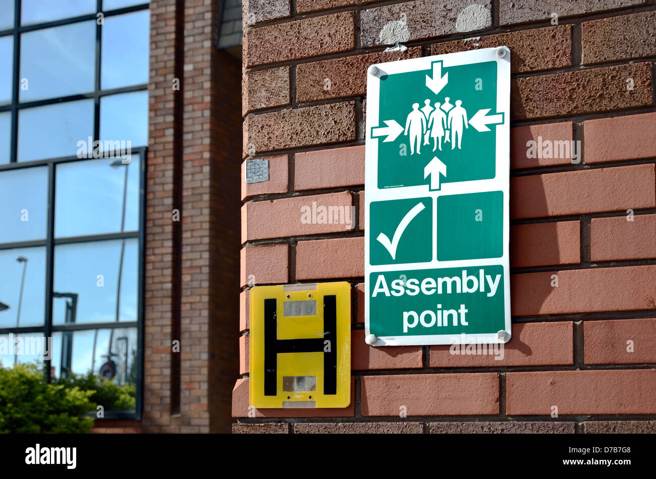 Emergency assembly point sign hi-res stock photography and images - Alamy