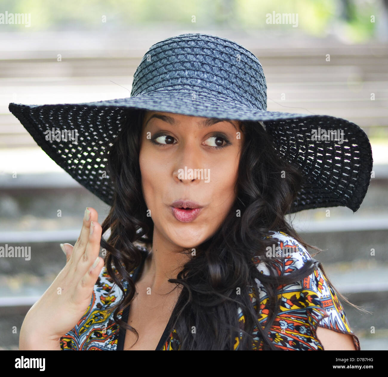 Portrait of beautiful amazed woman Stock Photo - Alamy