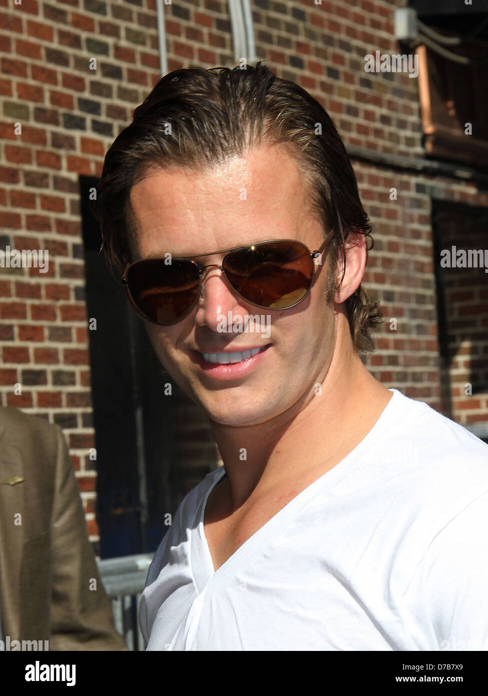 Dan Wheldon 2001 Indy 500 Winner outside The Ed Sullivan Theater for ...