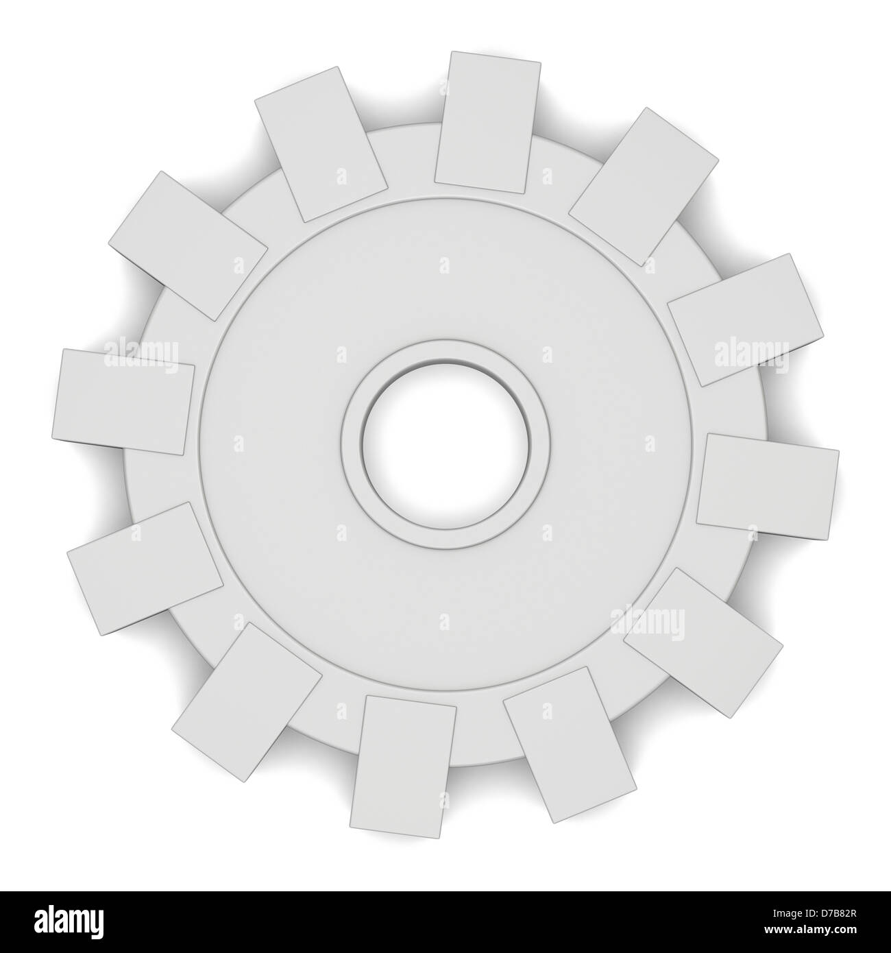 Steel cog, isolated on white background Stock Photo - Alamy