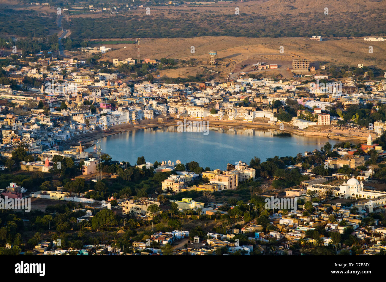 Aerial view of Pushkar Lake, Rajasthan, India Stock Photo - Alamy